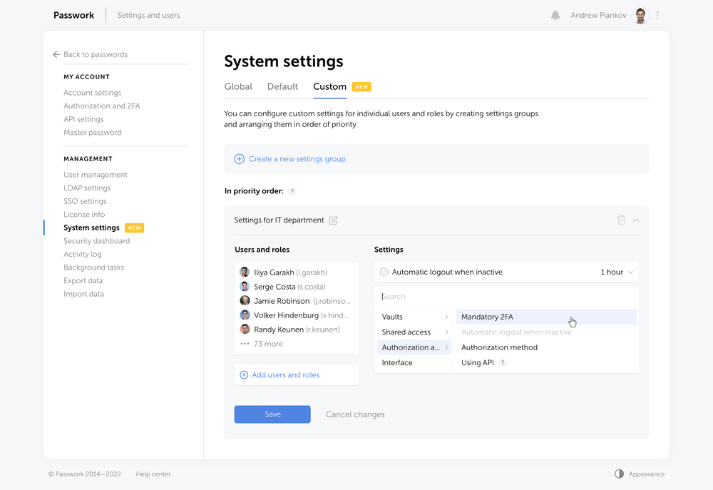 Introducing Custom settings